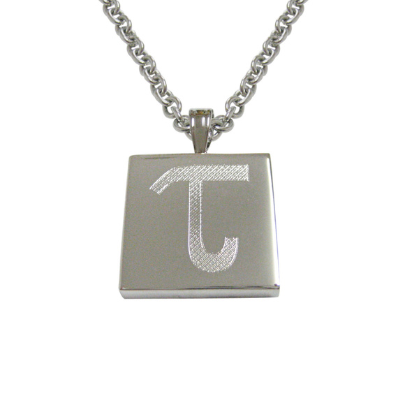 Kiola Designs | Jewelry | Etched Greek Letter Tau Pendant Necklace ...